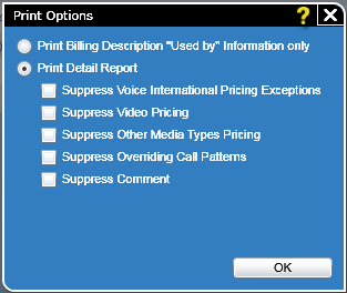 Billing Description Tab Overview